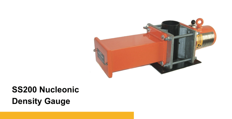 SS200 Nucleonic Density Gauge | SIStec Australia
